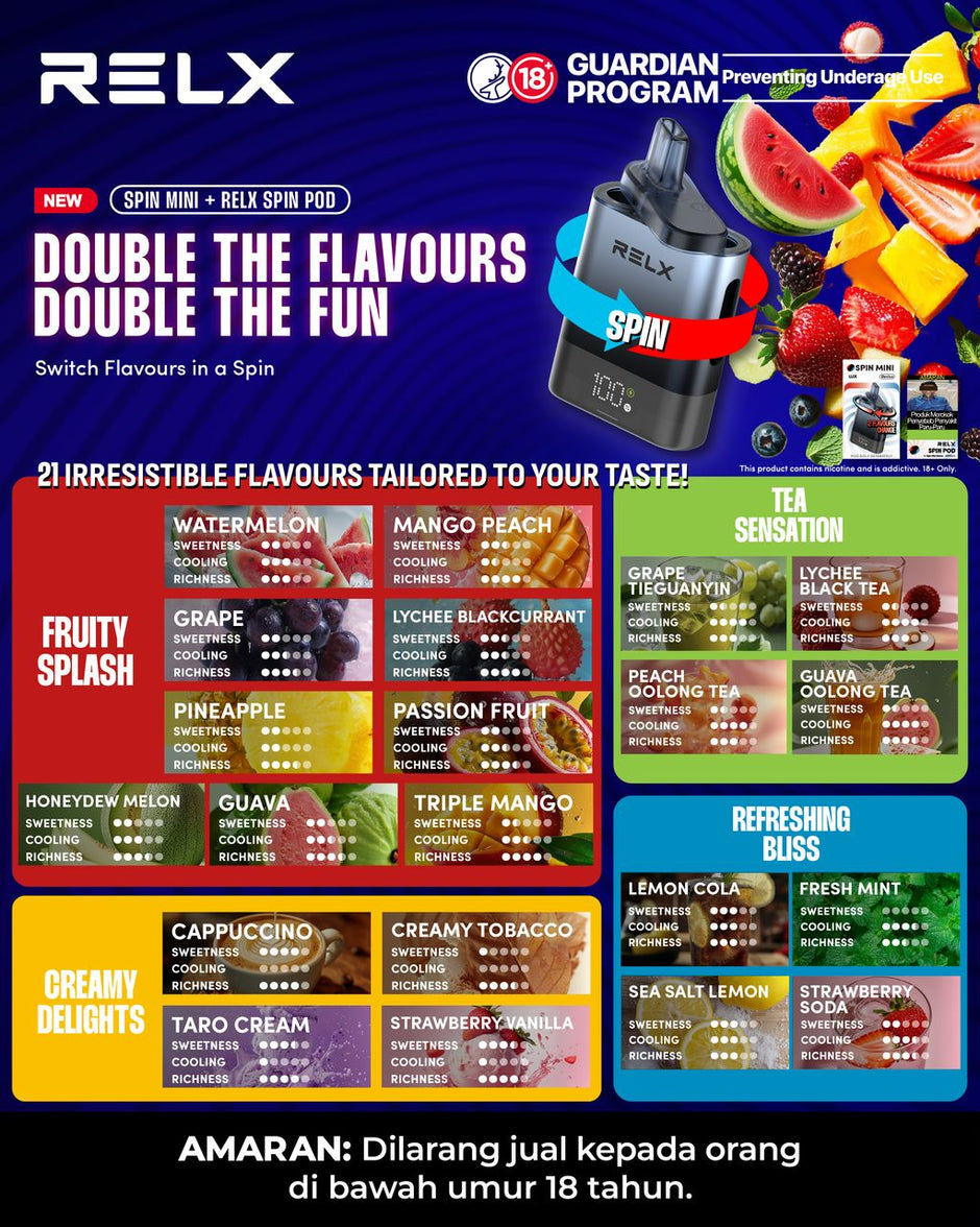 RELX Spin Mini Lux– VAPETAG Malaysia