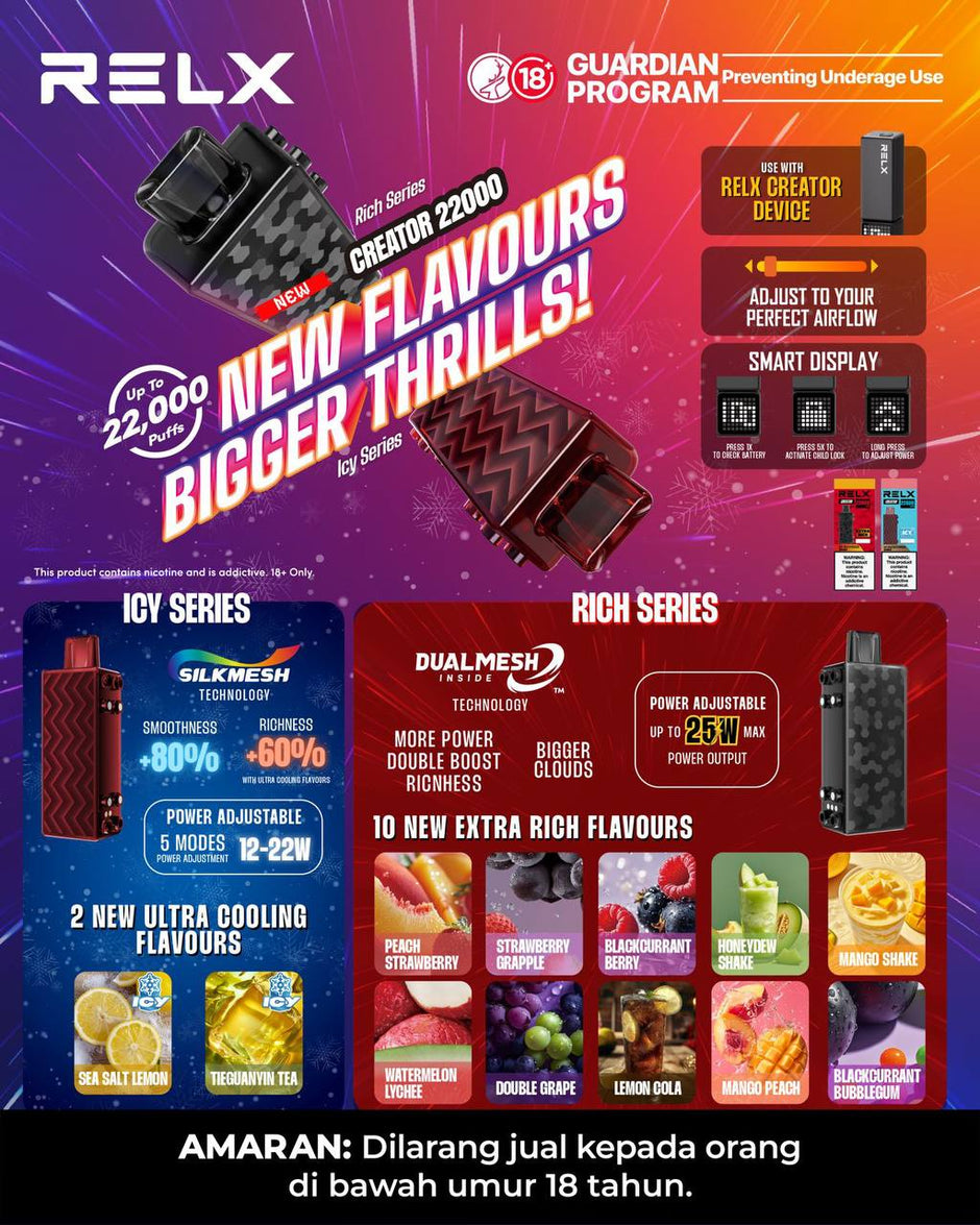 RELX Creator 22000 Puffs– VAPETAG Malaysia