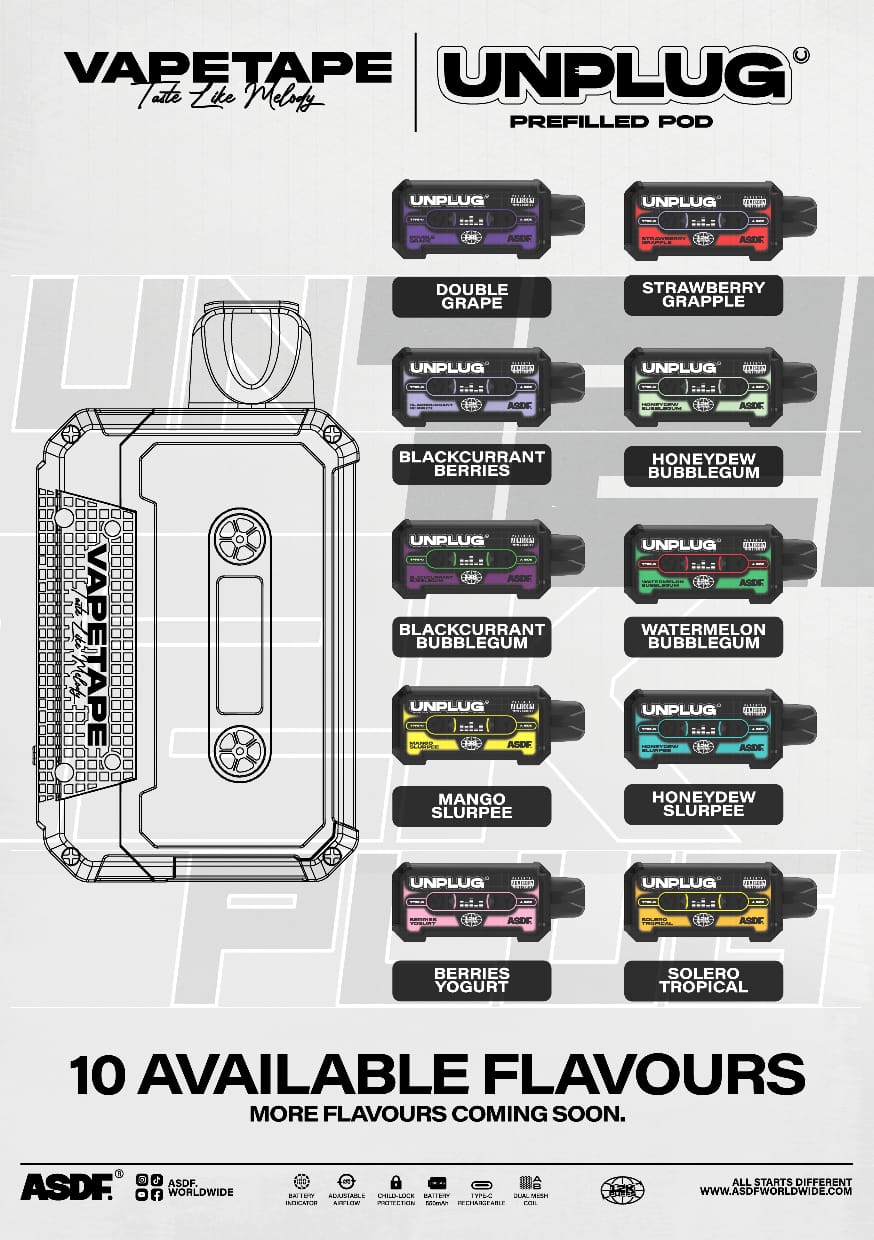 VAPETAPE Unplug Prefilled Pod Starter Kit– VAPETAG Malaysia